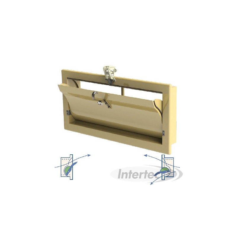 TRAPPE MURALE D'ENTREE D'AIR TPI 3000-VFG-C. Trappes d'entrée d'air